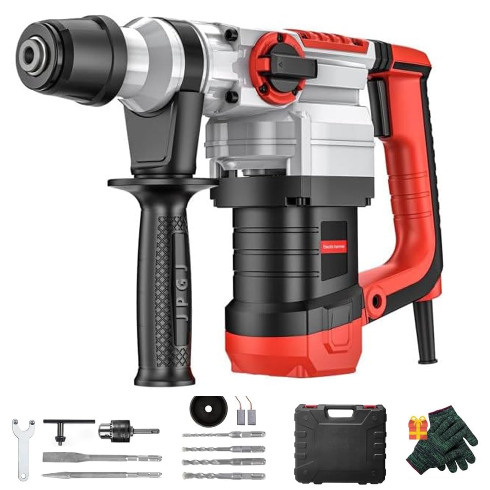 Juego de taladro percutor,Perforador de percusión 2200 W, 4 funciones ...