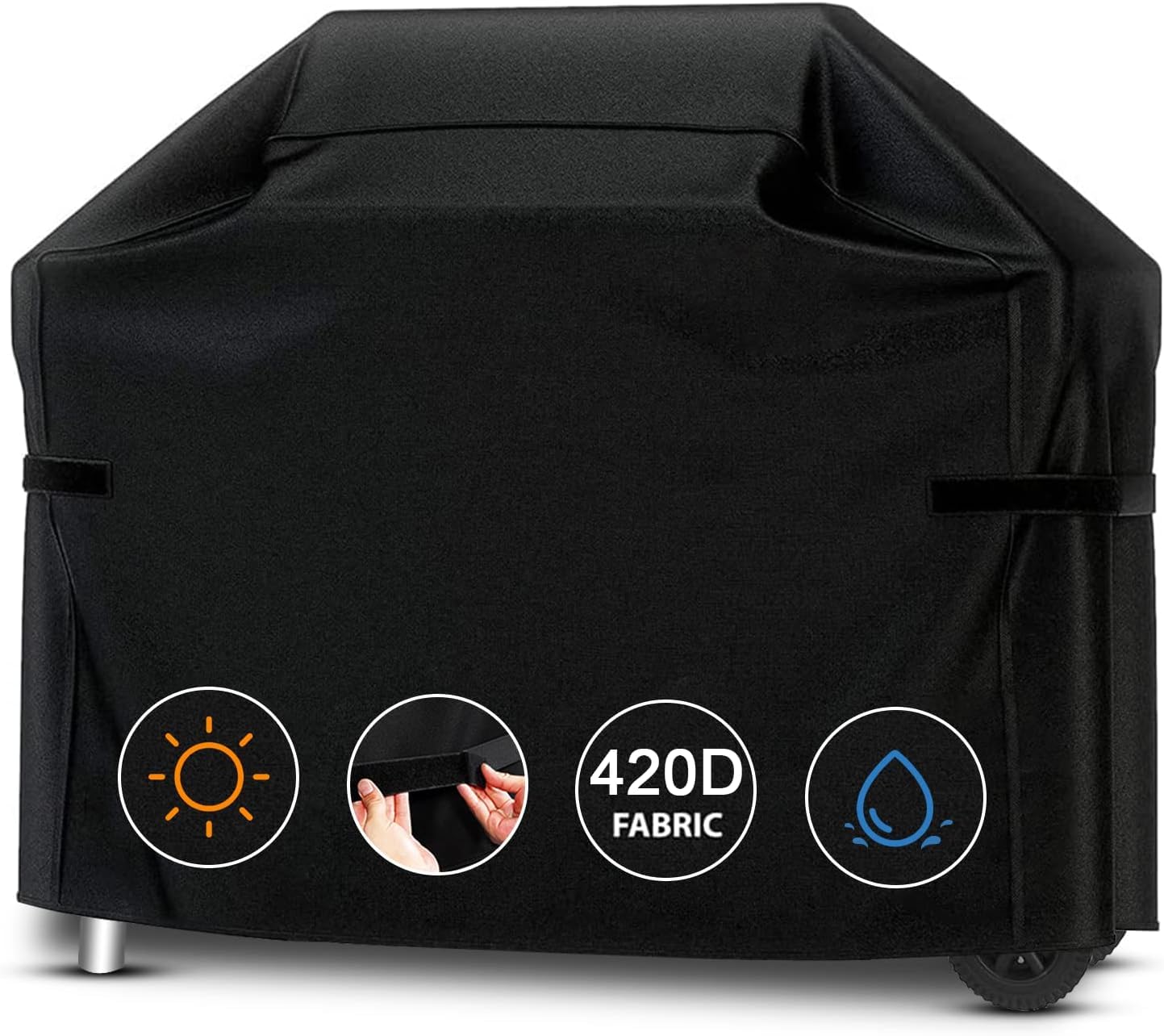 RICHIE Barbecue Cover, BBQ Grill Cover Outdoor 147x61x117cm, 420D Heavy ...