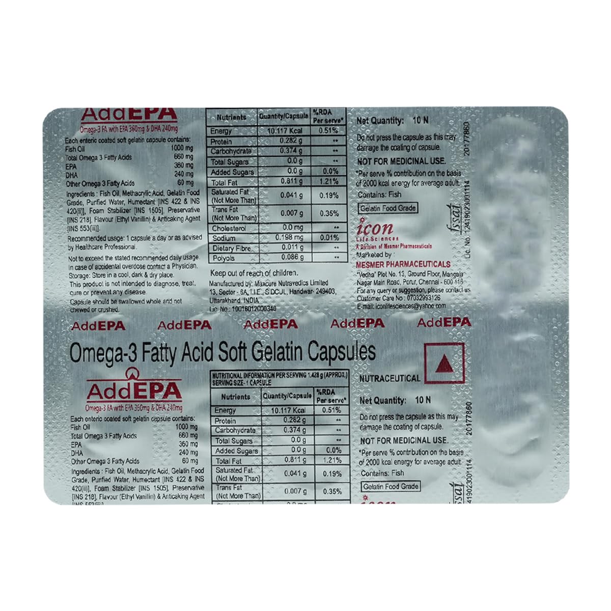 Addepa - Strip of 10 Softgel Capsules : Amazon.in: Health & Personal Care