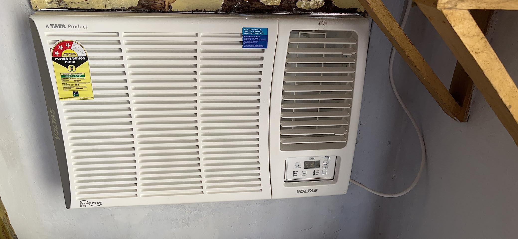 Voltas 1.5 Ton 3 Star, Inverter Window AC (Copper, 2-in-1 Adjustable ...