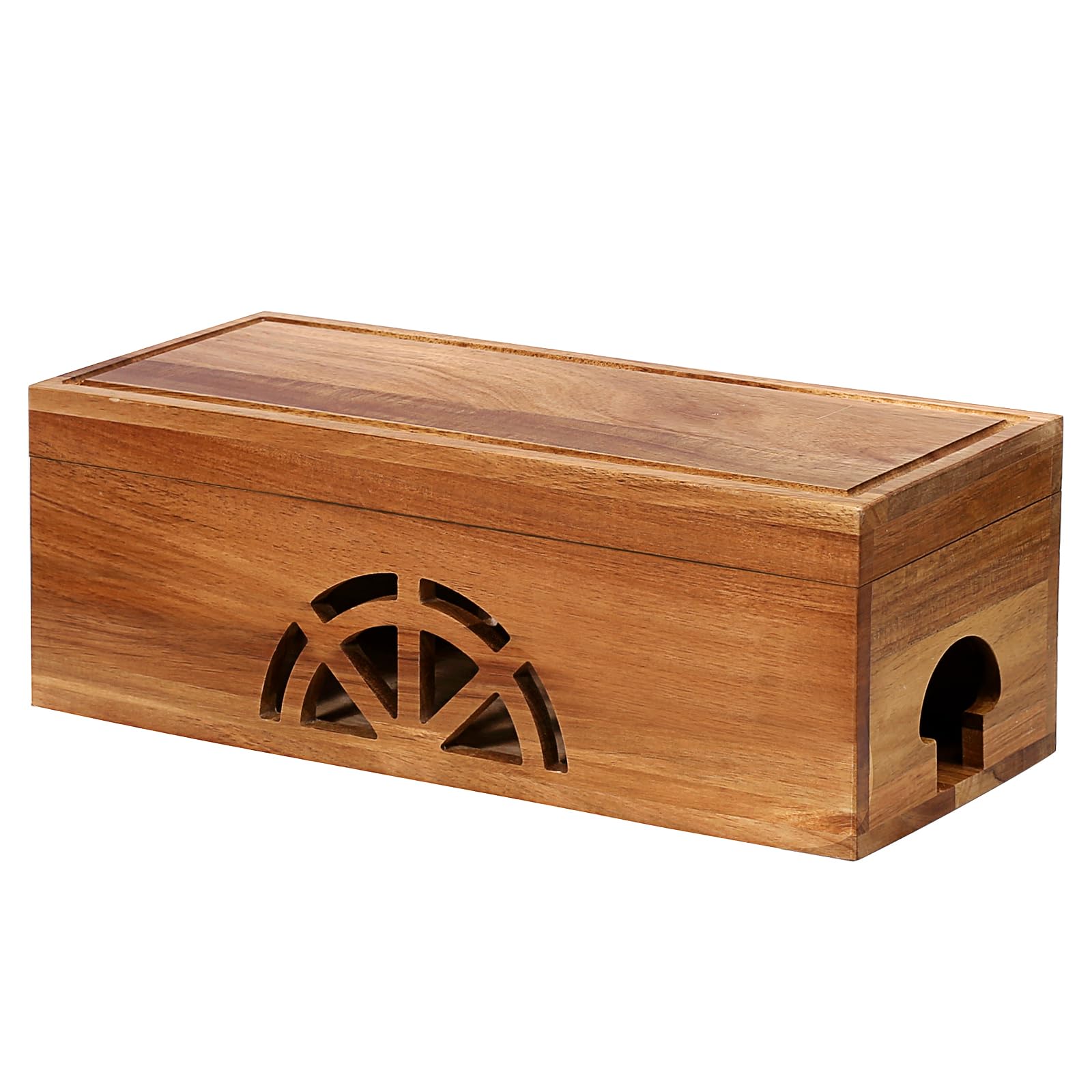 Amazon.com: Large Cable Management Box - Wood Cord Organizer Box ...