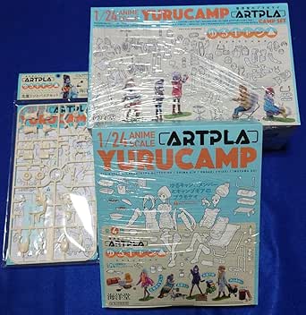 Amazon.co.jp: Yuru Camp Kaiyodo Art Plastic 3-Piece Set : Toys & Games
