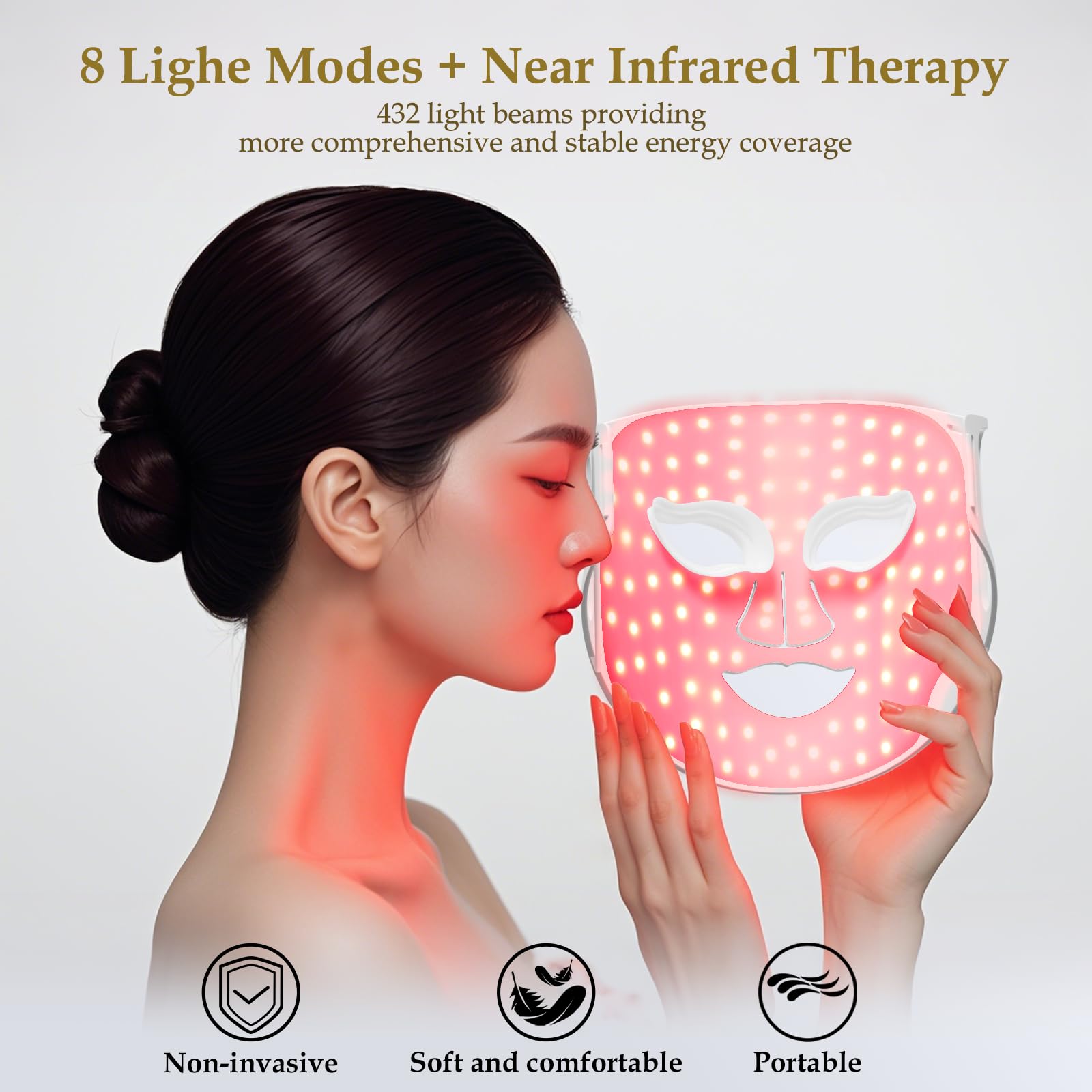 Red Light Face Mask, 8 Mo...B0D59TQ4TV | Encarguelo.com.ec