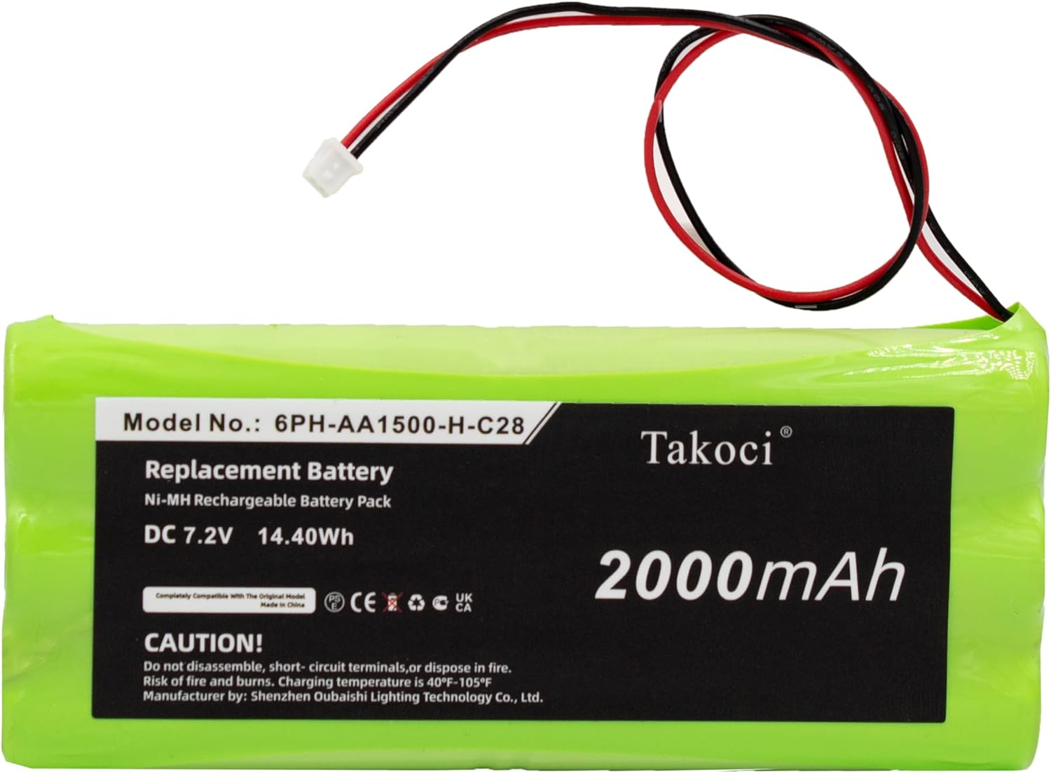 Amazon.com: 6PH-AA1500-H-C28 Replacement Battery for D'SC Power 9047 ...
