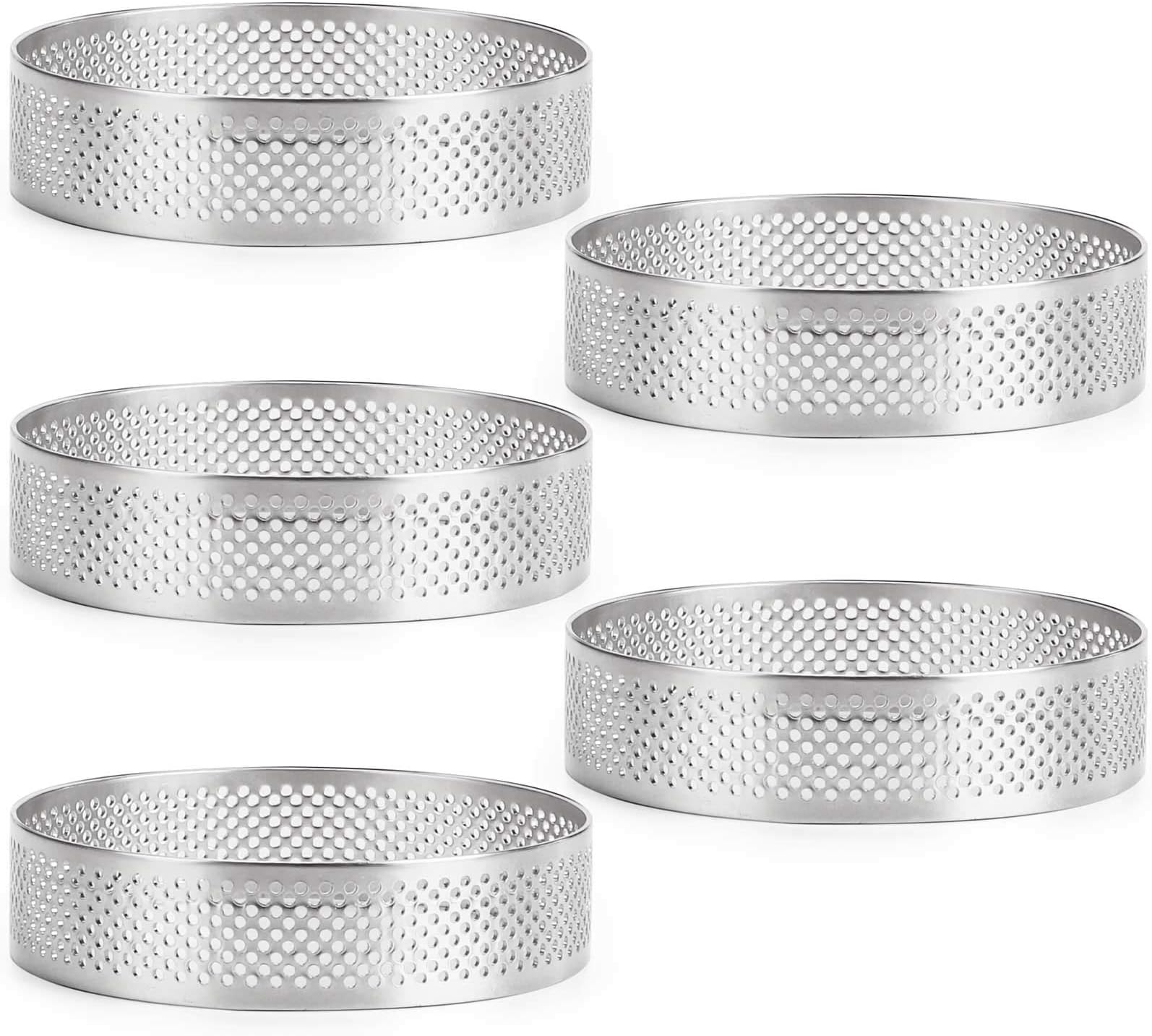 Amazon.com: Mini Tart Ring Mold for Baking, Airlxf 8PCS Round Shape ...