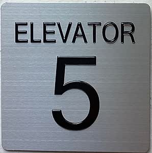 Amazon.com: ELEVATOR NUMBER SIGN SIGN with Raised letters & Grade 2 ...
