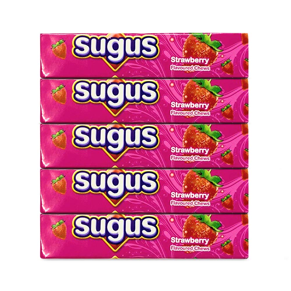 Buy SugusWrigley's Sweet Chewy Candy Strawberry Flavour 5 Packs (30 g ...