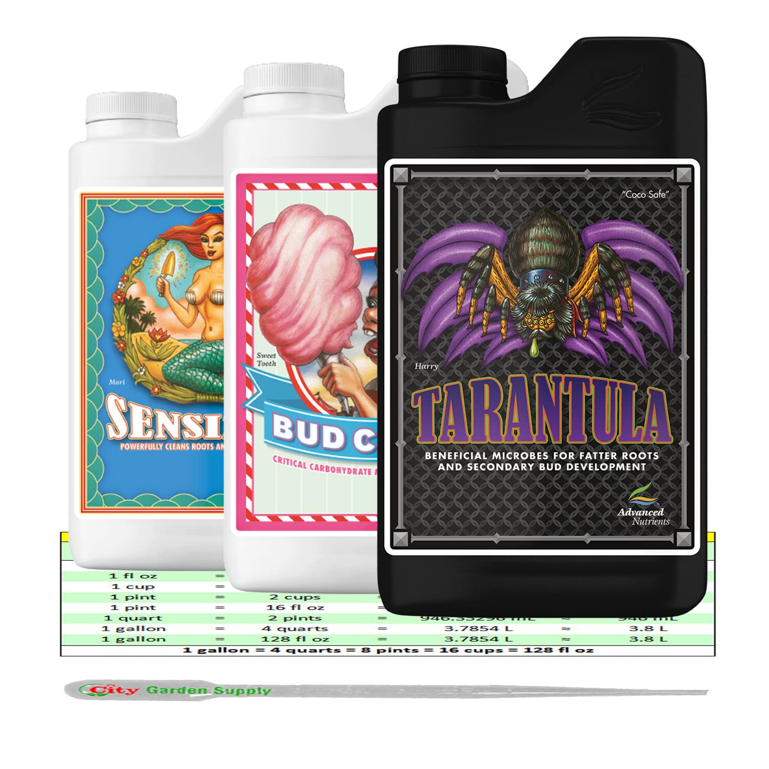 Advanced Nutrients Tarantula, Bud Candy and Sensizym 1 Liter Set with ...