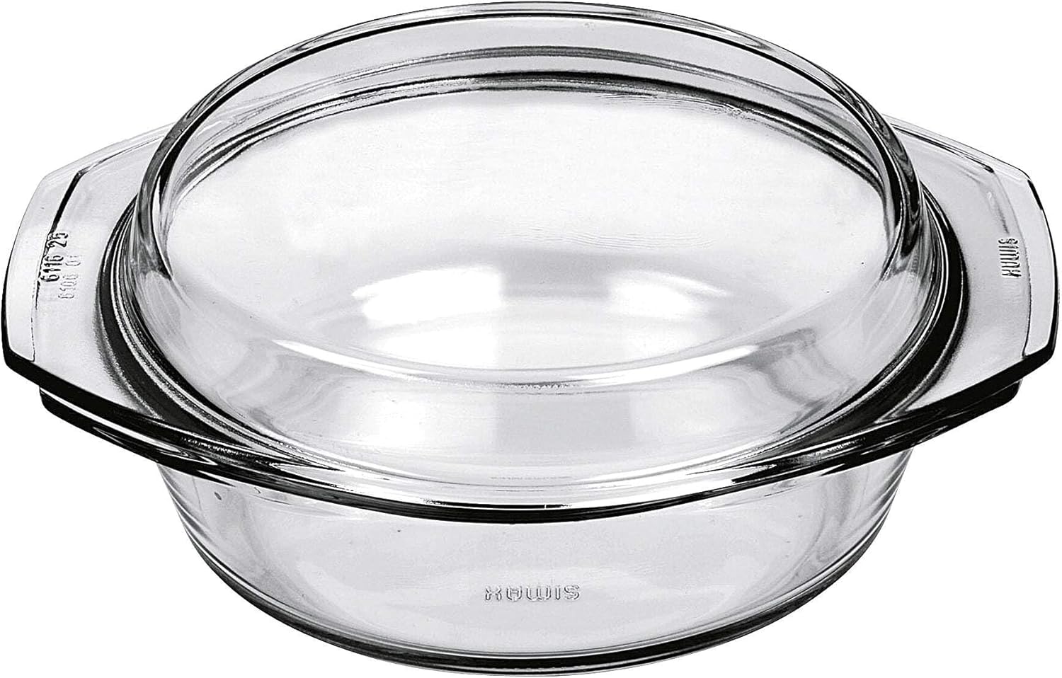 Amazon.com: Simax Round heatproof dish with lid 1L, one size, clear ...