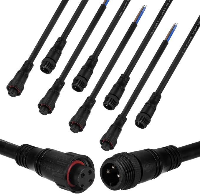 Amazon.com: M METERXITY 5-Set Waterproof Electrical Connector, 3 Pin 7. ...