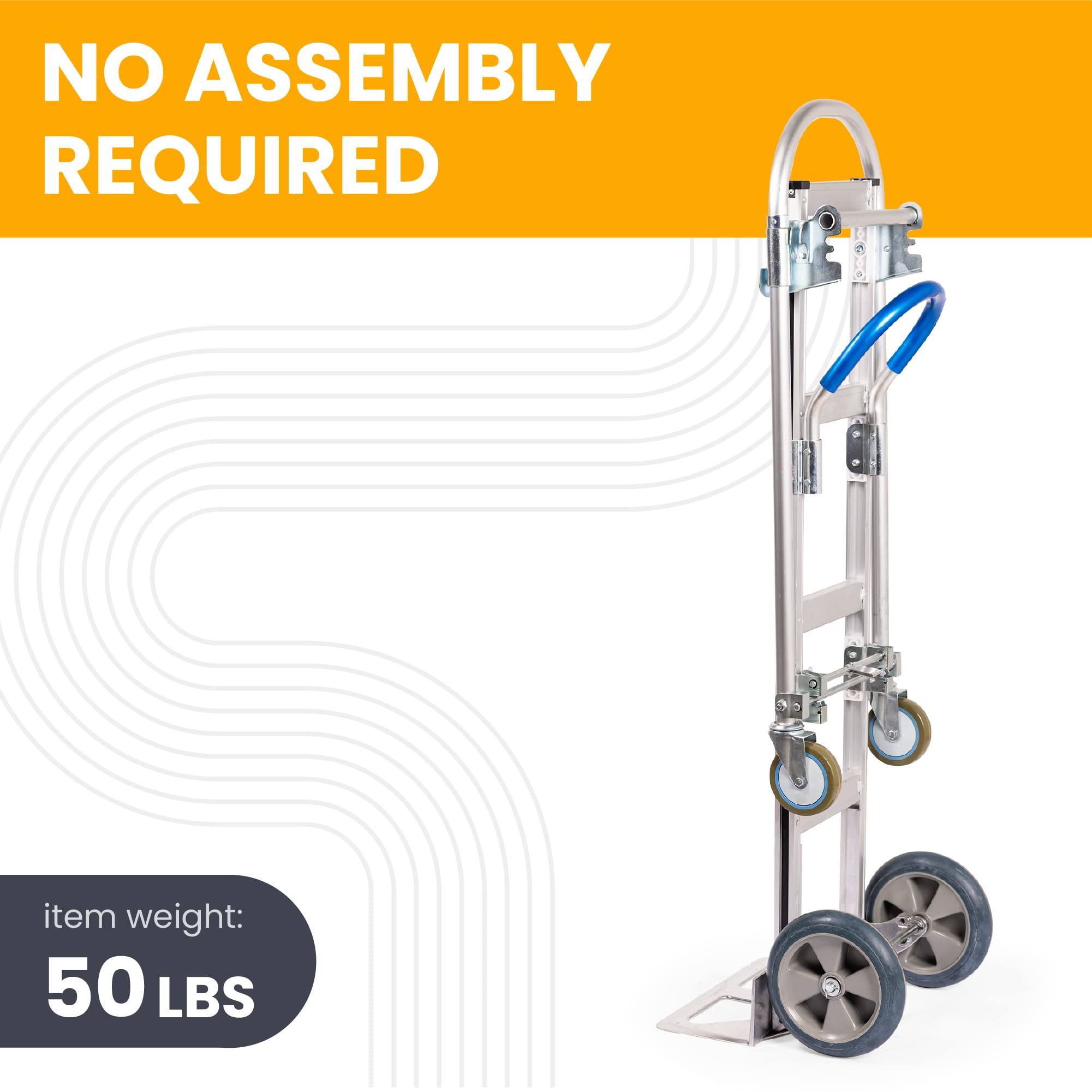 Fully Assembled Senior Convertible Hand Truck - Heavy Duty Loads 1,000 ...