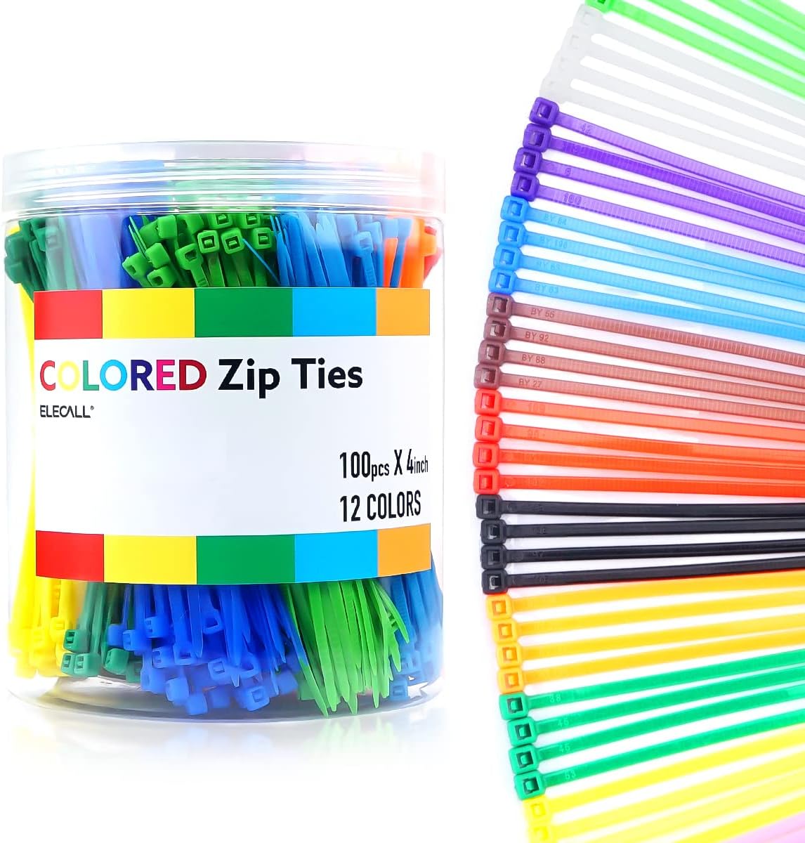 Amazon.com: QDiShi 600pcs Small Colored Zip Ties 8 Inch Multi-Color Zip ...