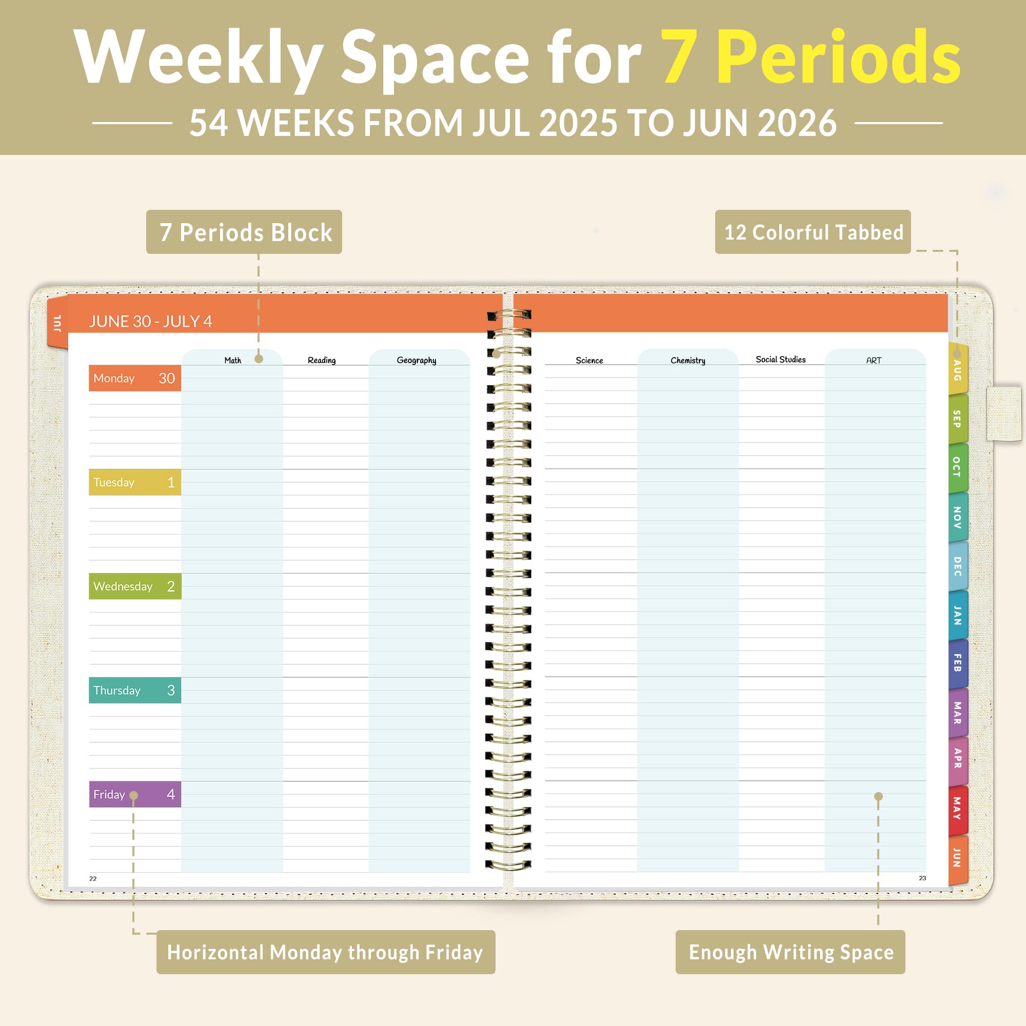 Teacher Academic Year Teacher Planner 20252026 JUL. 2025 JUN. 2026 ...