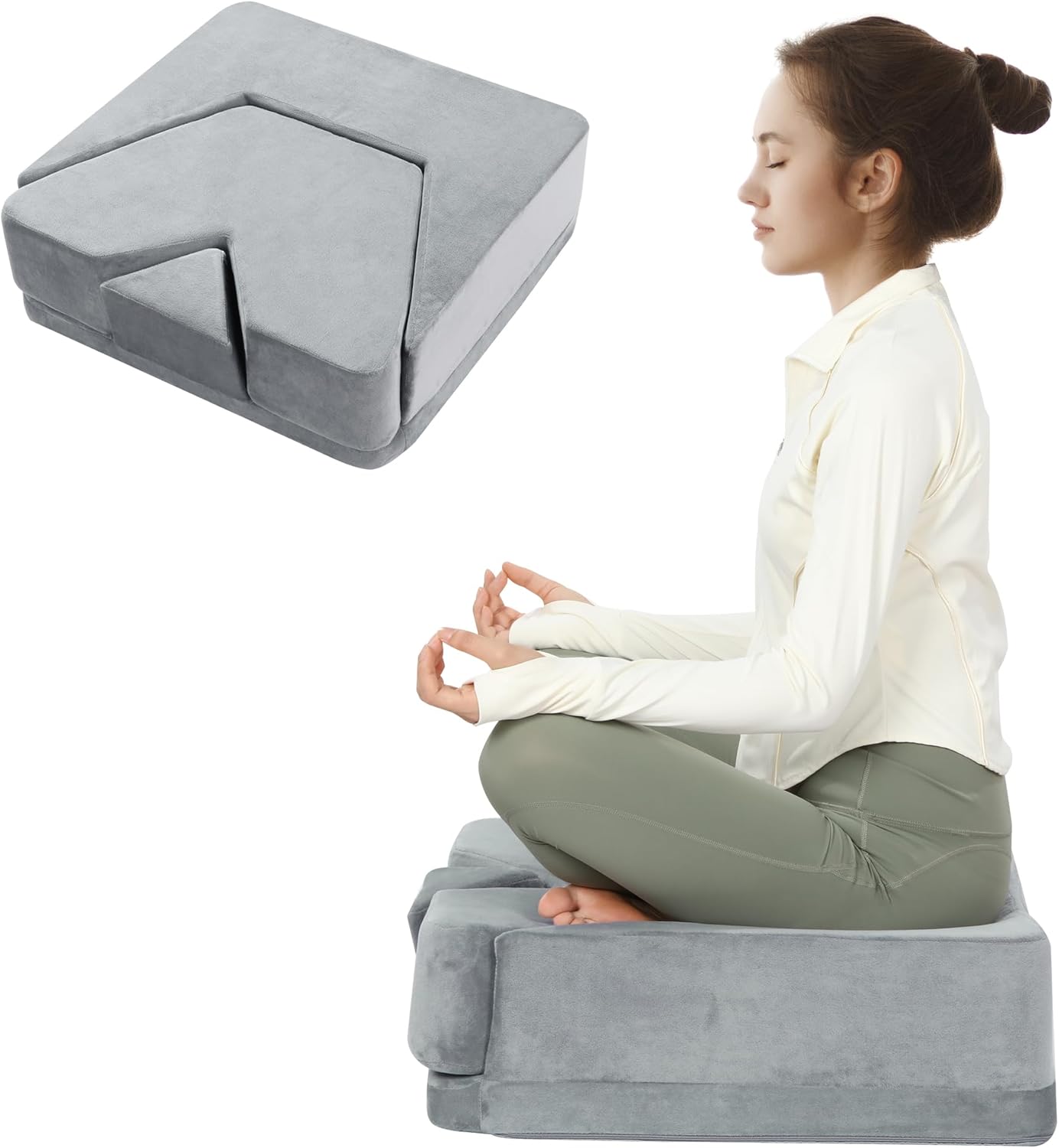 Amazon.com: HOMBYS Multifunctional Meditation Cushion Foam Meditation ...