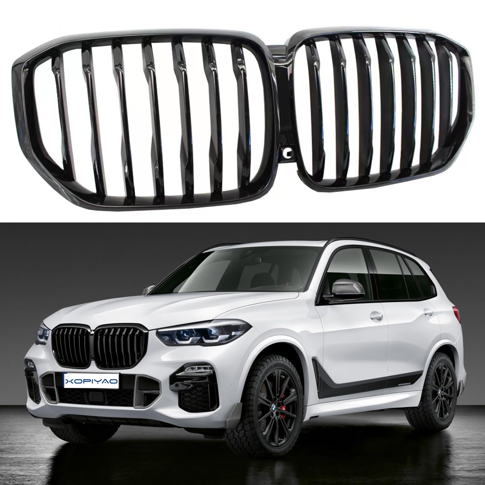 Snapklik.com : XOPIYAO X5 G05 Grill,Front Kidney Grille Gloss Black ...