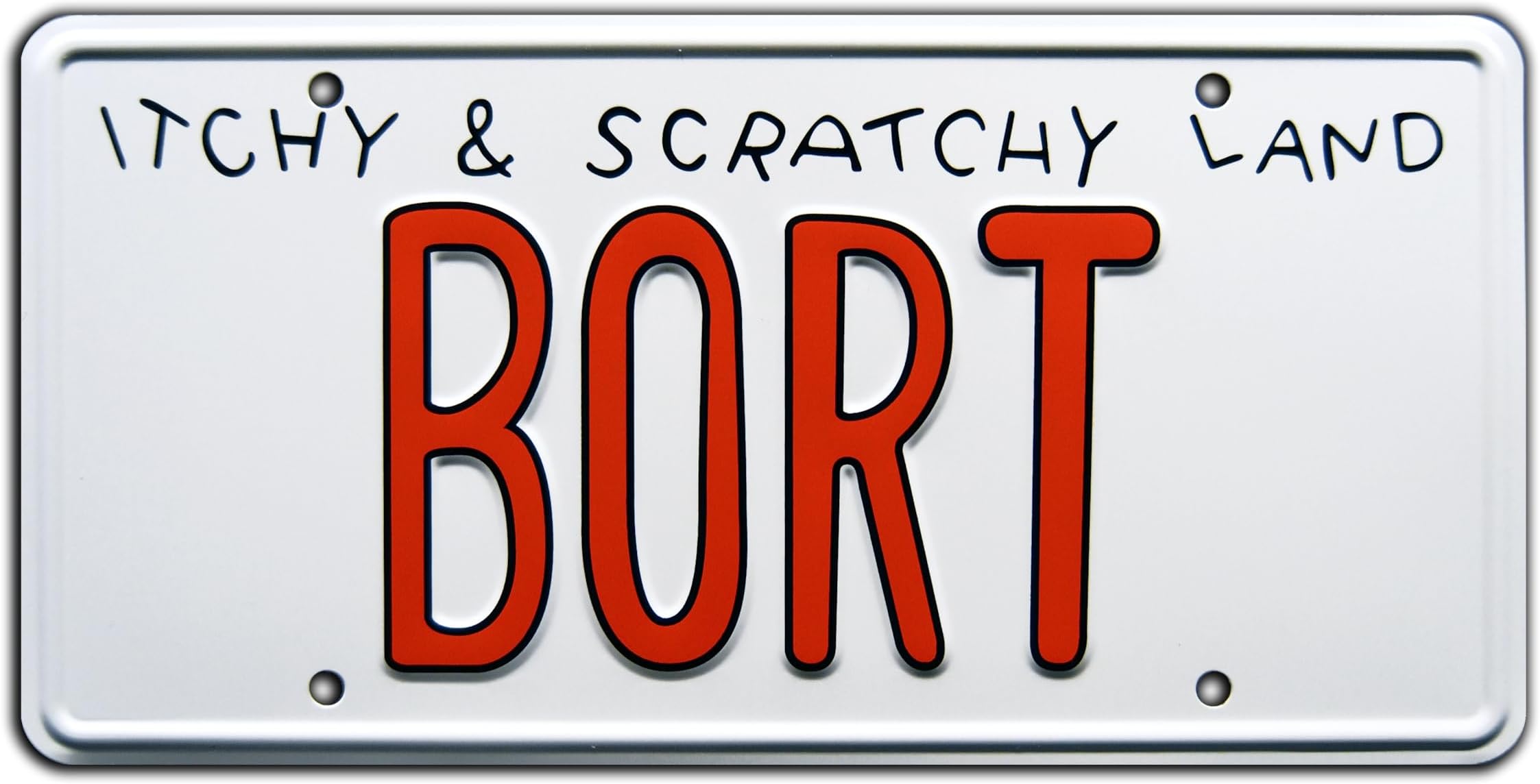 The Simpsons | BORT | Metal Stamped License Plate : Amazon.co.uk: Toys ...