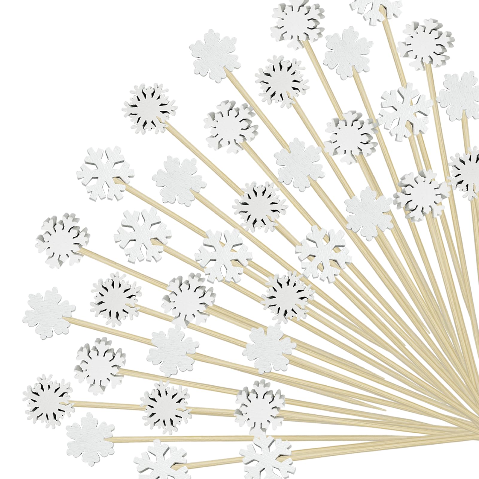 Amazon.com | 200Pcs Christmas Snowflake Cocktail Picks,4.7 Inch ...