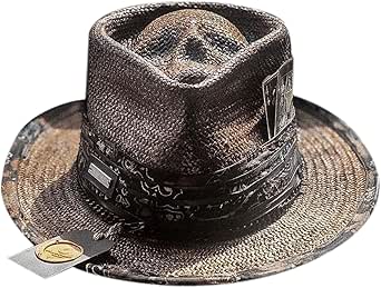 Amazon.com: Peiiwdc Halloween Skull Cowboy Hat Spooky and Stylish ...