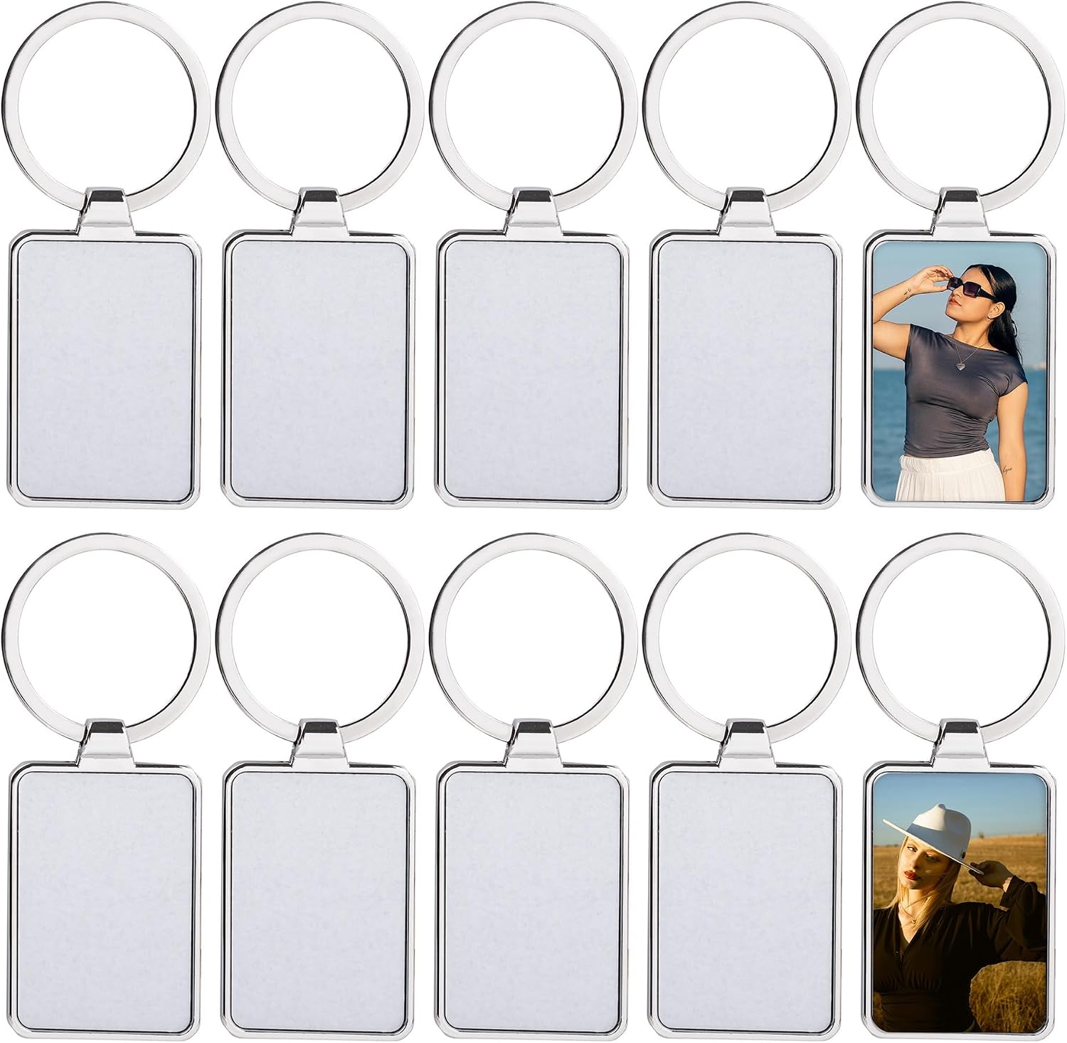 Amazon.com: Framendino, 10 Pack Sublimation Keychain Heat Transfer ...