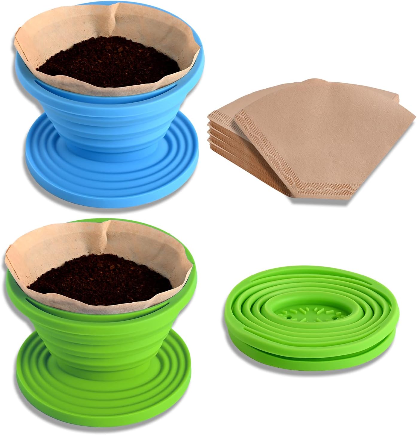 Amazon.com: ALXBSONE Pour Over Coffee Dripper Collapsible Silicone ...