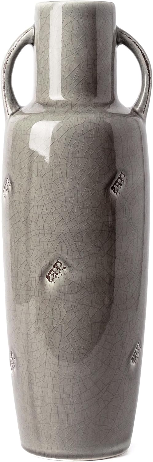 Amazon.com: VICTOR & TERESA Tall Vase for Flowers,15.1'' Rustic Grey ...