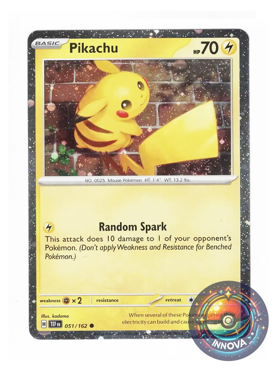 Amazon.com: Pokemon – Pikachu 051/162 – Temporal Forces - Cosmos Foil ...