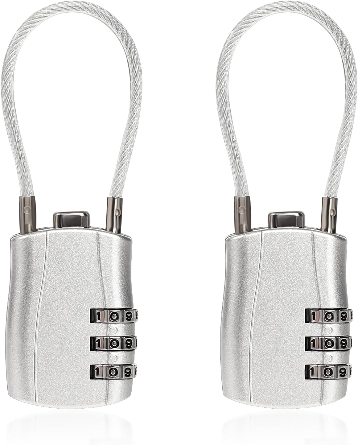 Amazon.com: 2Pcs Cable Combination Padlock 4-Digit Combination Padlock ...