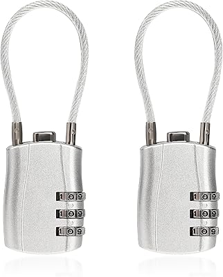 NBYT Wire Combination Lock Padlock, Wire Diameter 3/24", 16 ...