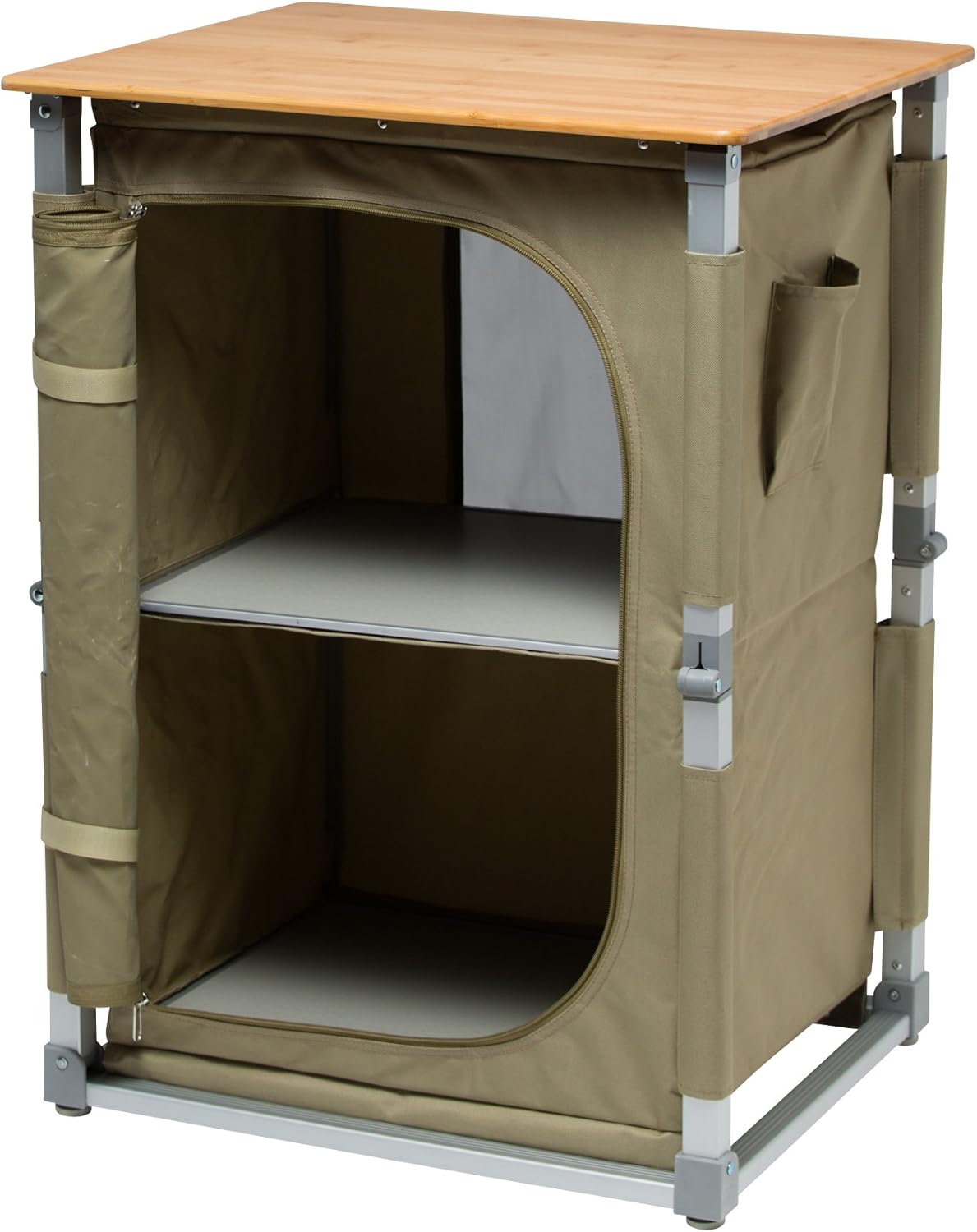 Amazon.com: Cao Garde Camping Pantry with Bamboo Table Top : Sports ...