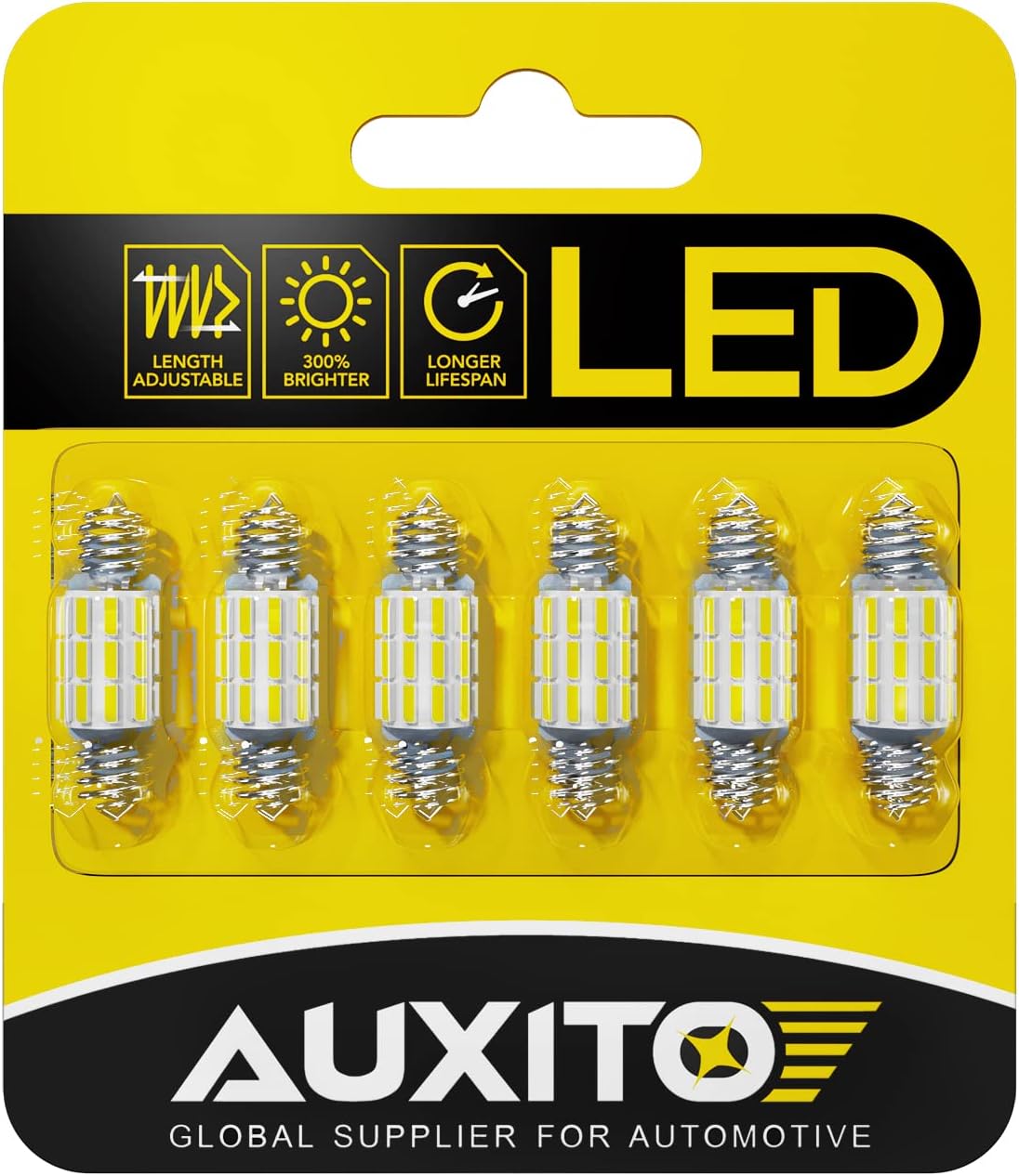 Amazon.com: AUXITO DE3175 6418 LED Bulbs 3175 6411 Bulb White 6500K ...