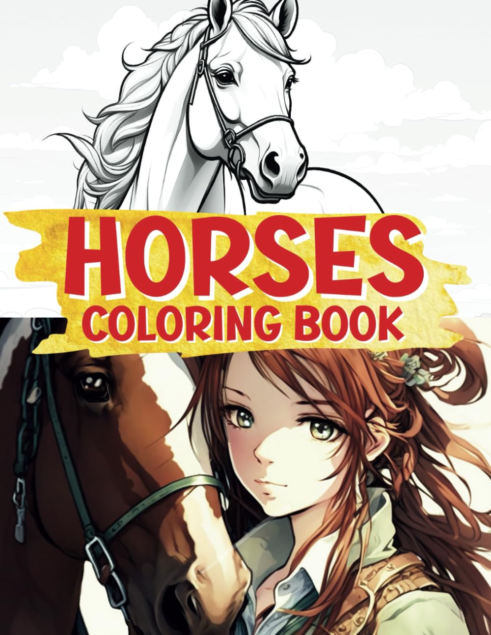 Horses Coloring Book: 50 Captivating Designs for Horse Enthusiasts ...