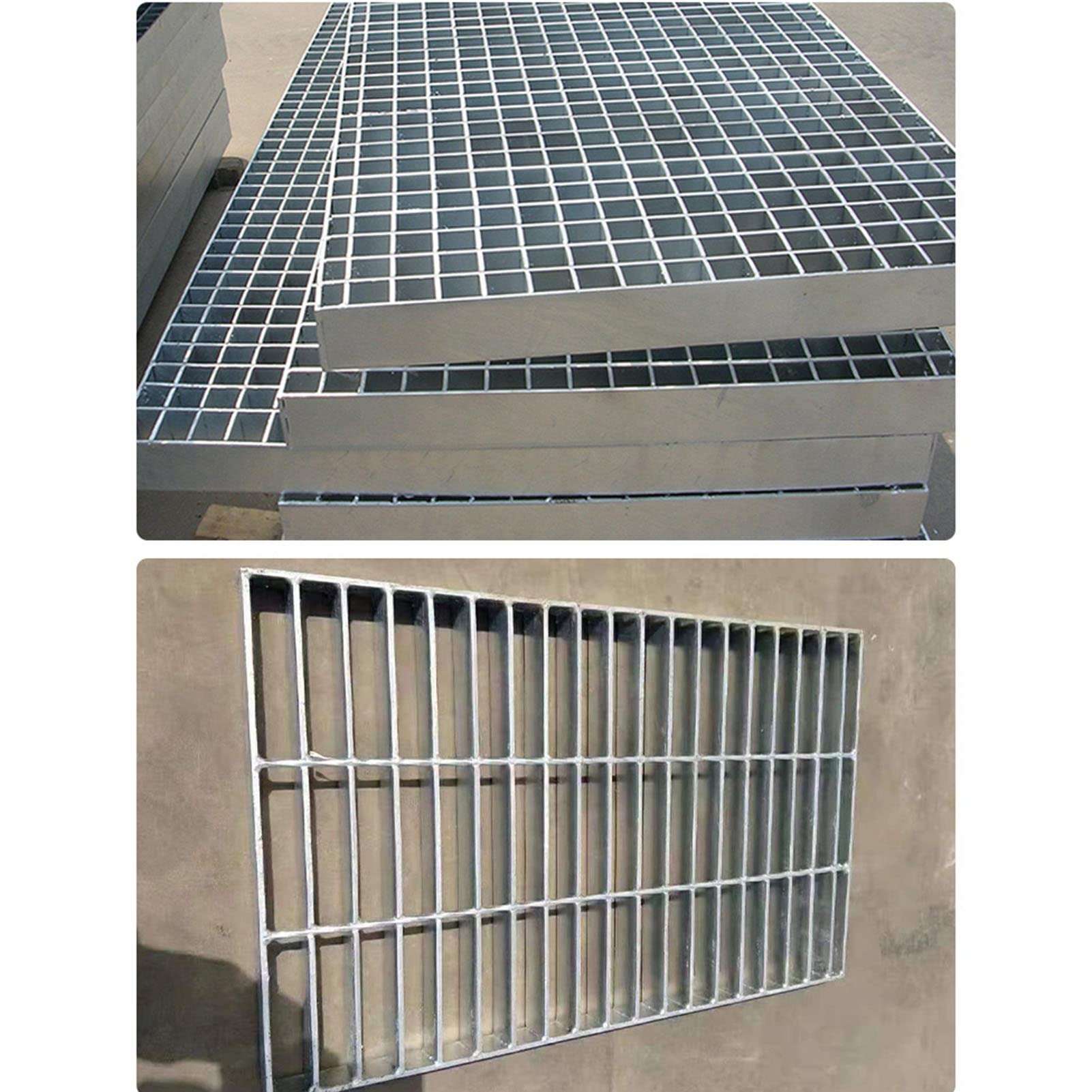 Galvanized Steel Grating High Strength 30mm Pitch Galvanized Serrated