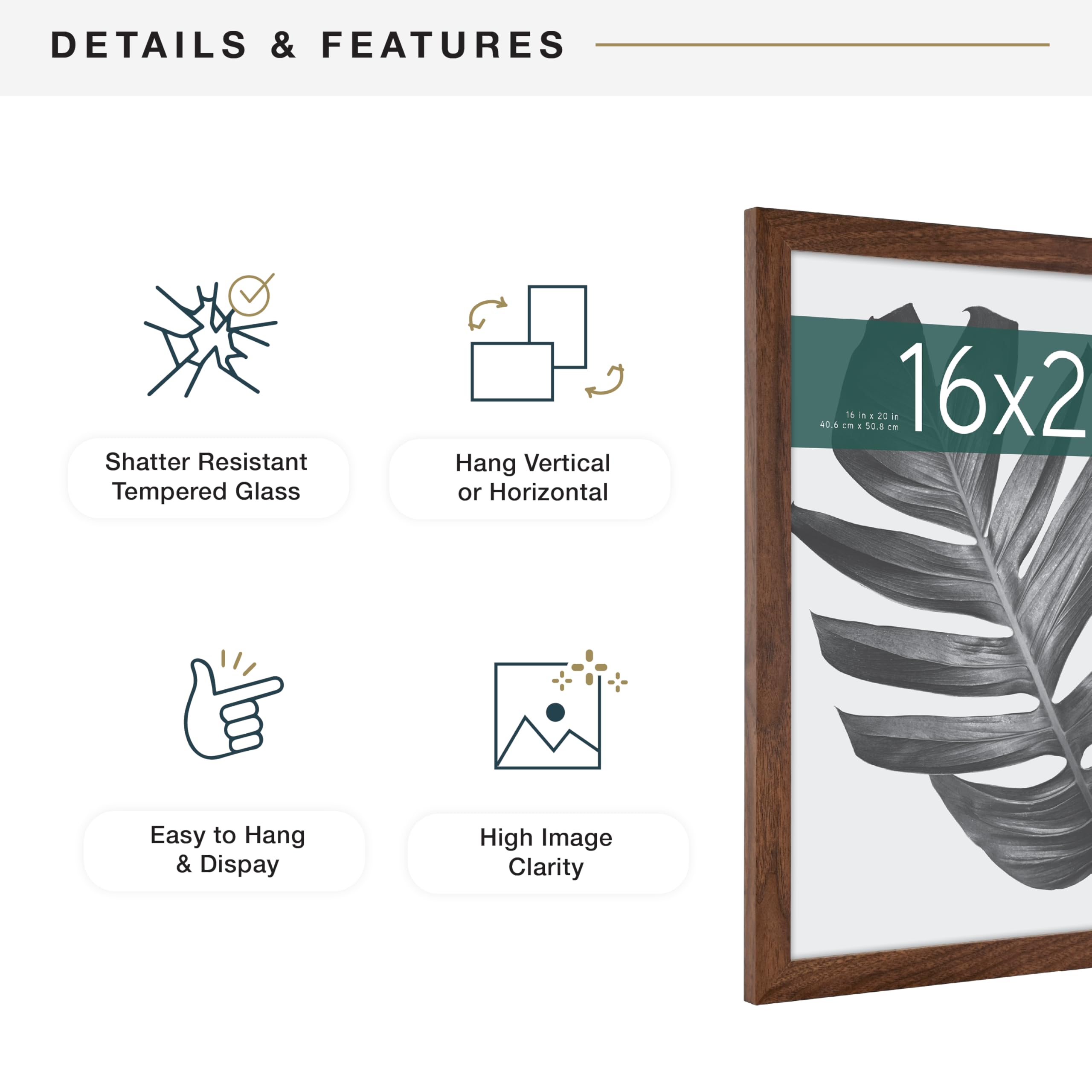 Snapklik.com : MCS Studio Gallery 16x20 Poster Frame Walnut Woodgrain ...