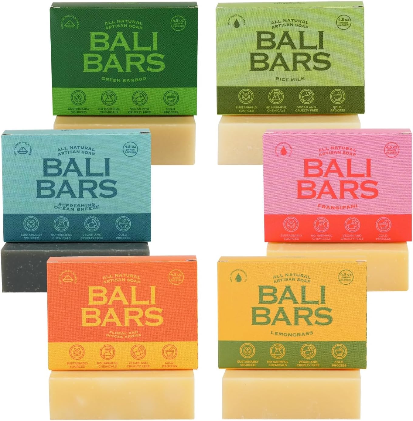 Amazon.com : PAINT & PETALS Scented Bar Soap Set with 6 Different ...