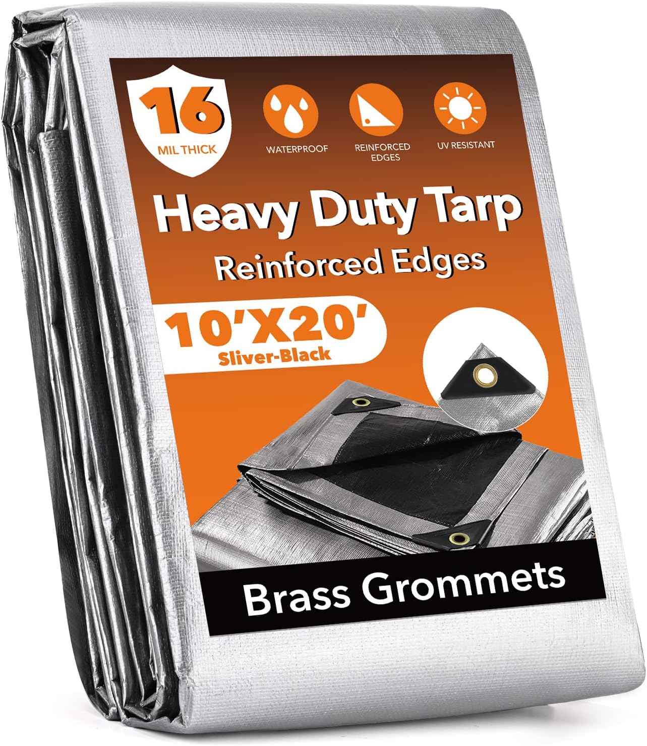 Amazon.com: TICONN Heavy Duty Tarp Cover, Extra Thick Tarps Waterproof ...