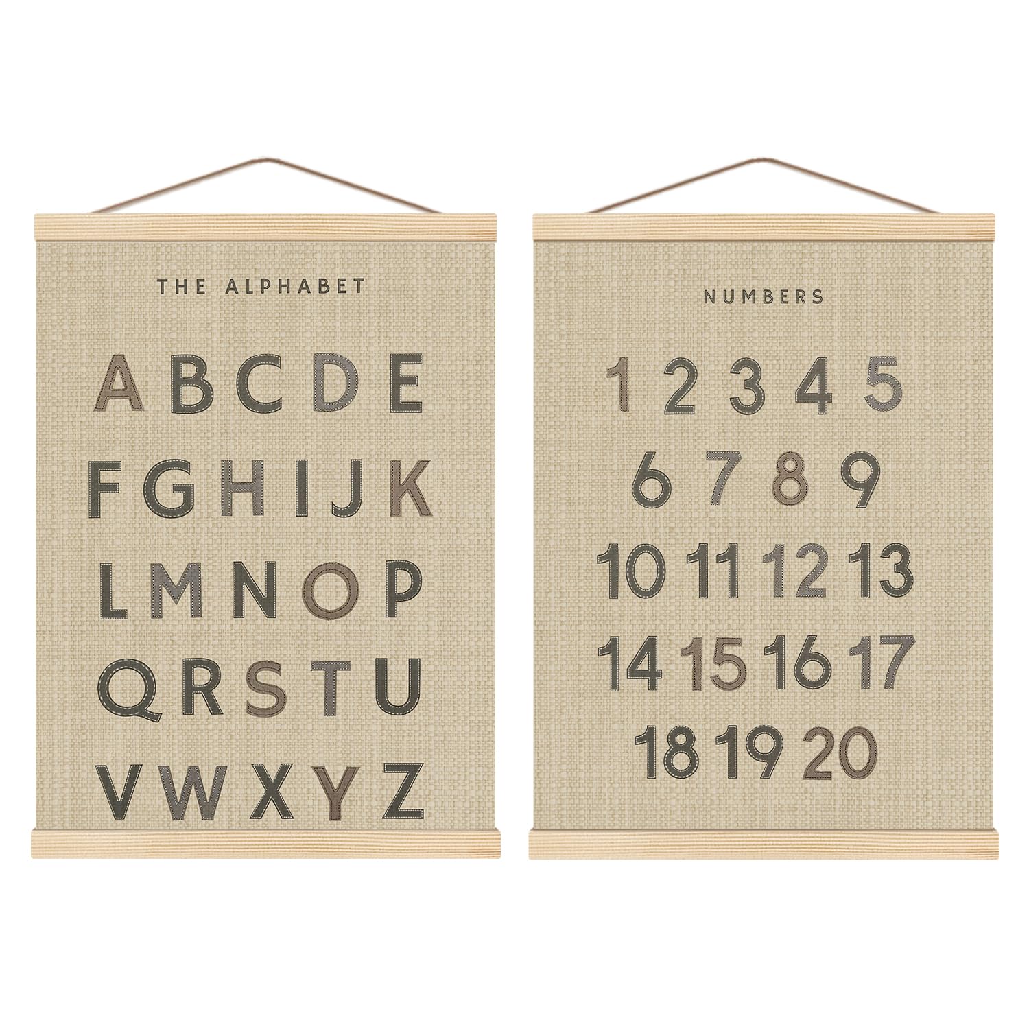 Amazon.com: Boat Wades Alphabet Numbers Poster Hanger Frame Set of 2 ...