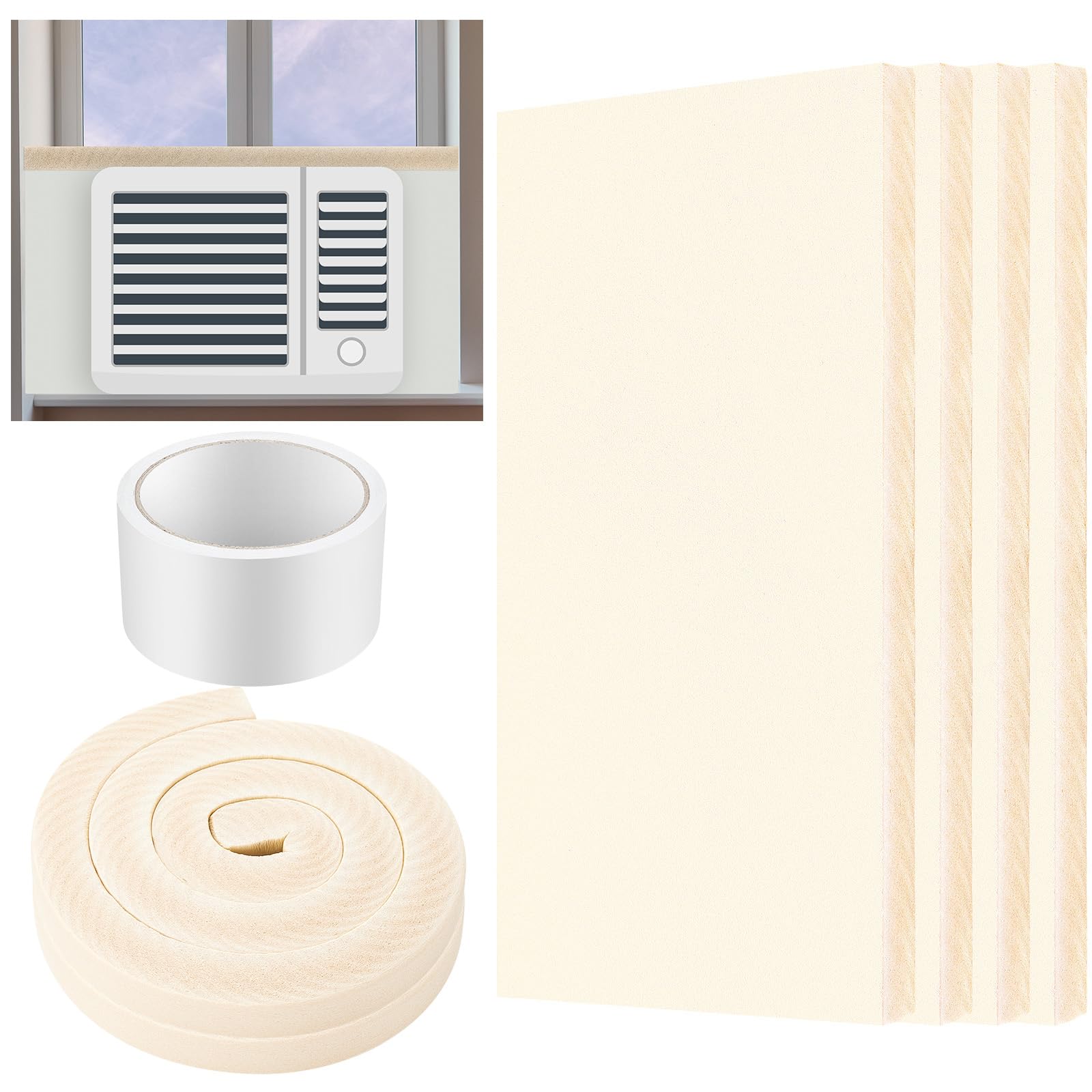 Snapklik.com : Pangda 4 Pcs 17 X 9 X 7/8 Inch Window Air Conditioner ...