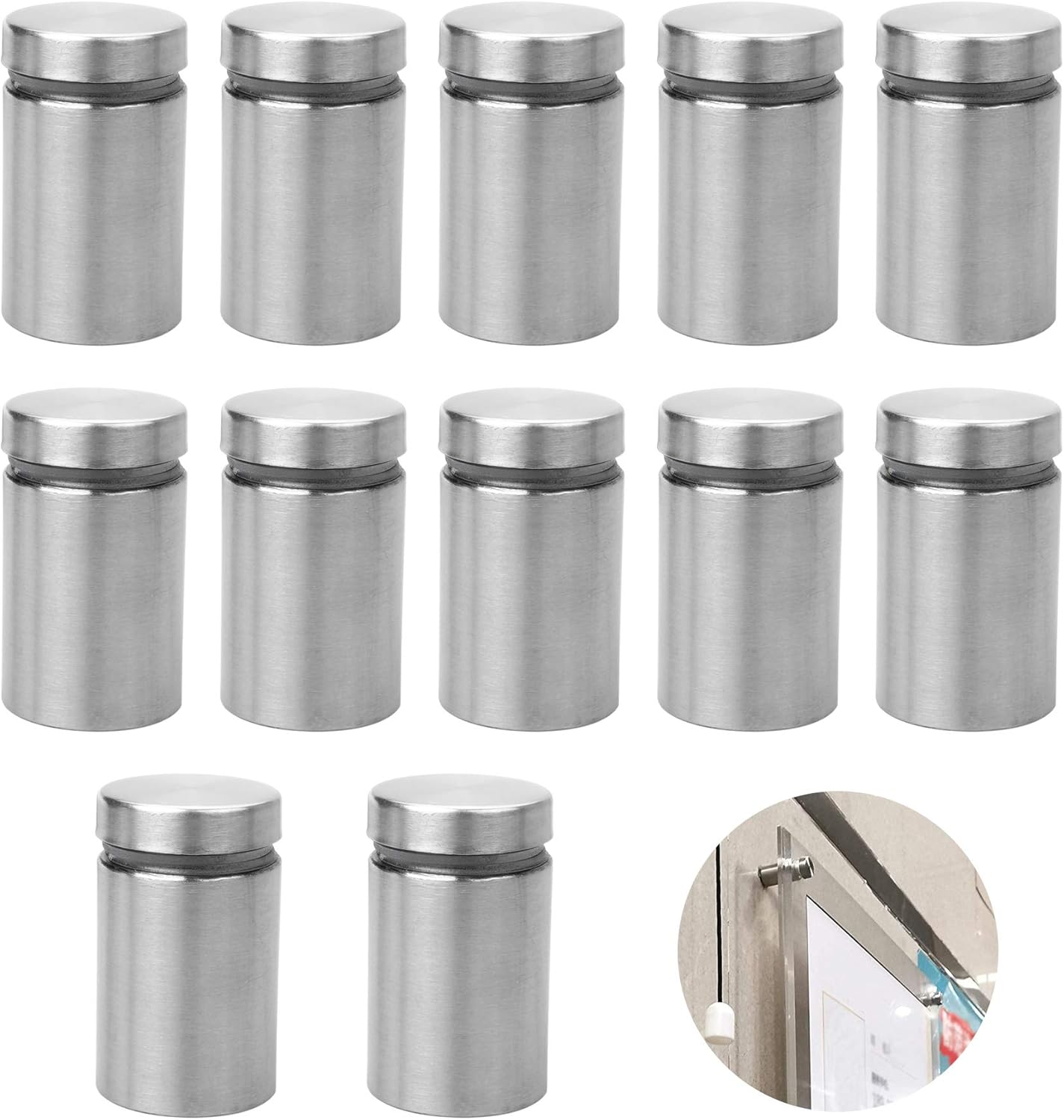 12 Pcs Stainless Steel Standoff Fixings Bolts Advertising Sign Fixing ...