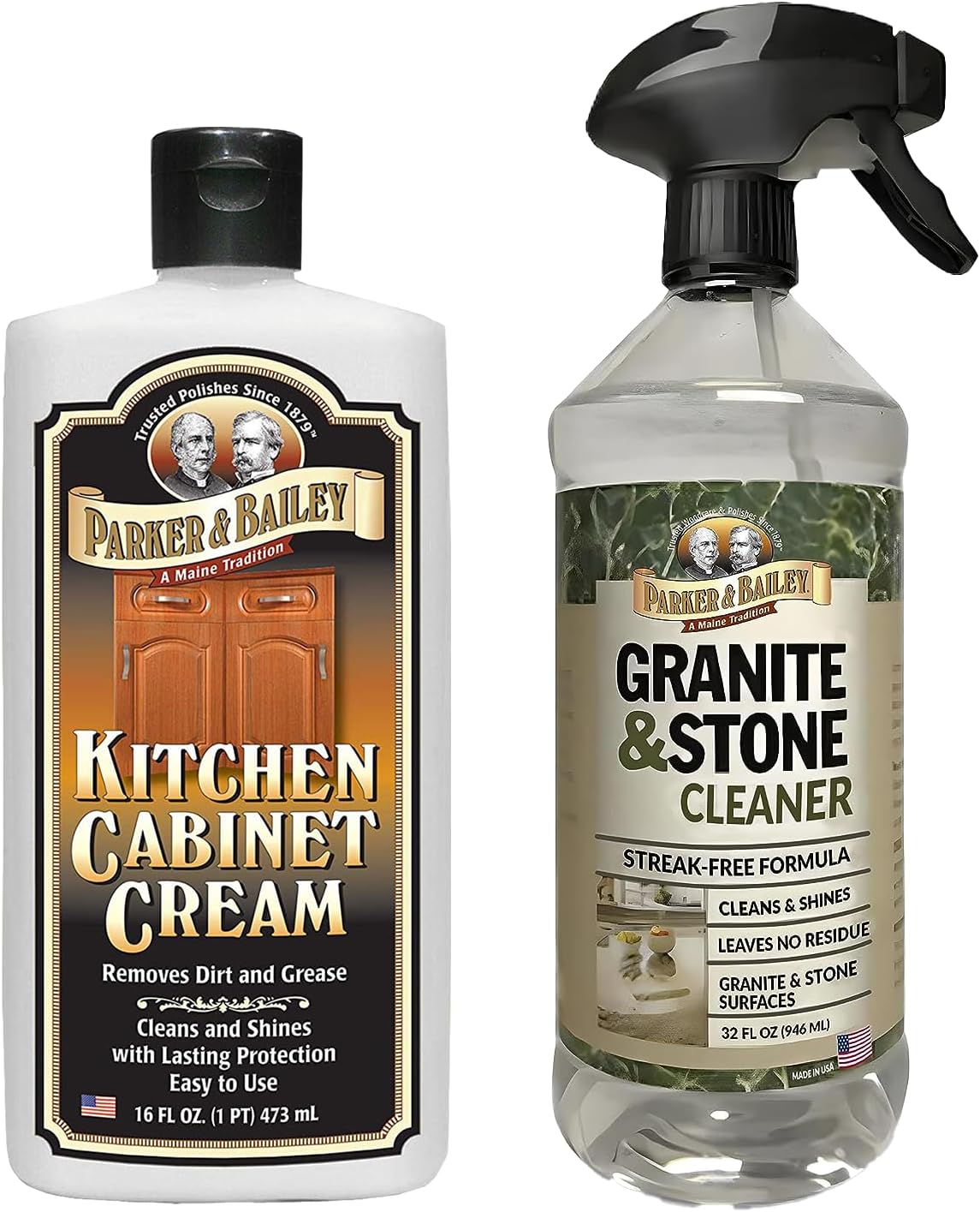Amazon.com: Parker & Bailey Kitchen Cabinet Cream and Granite Stone ...