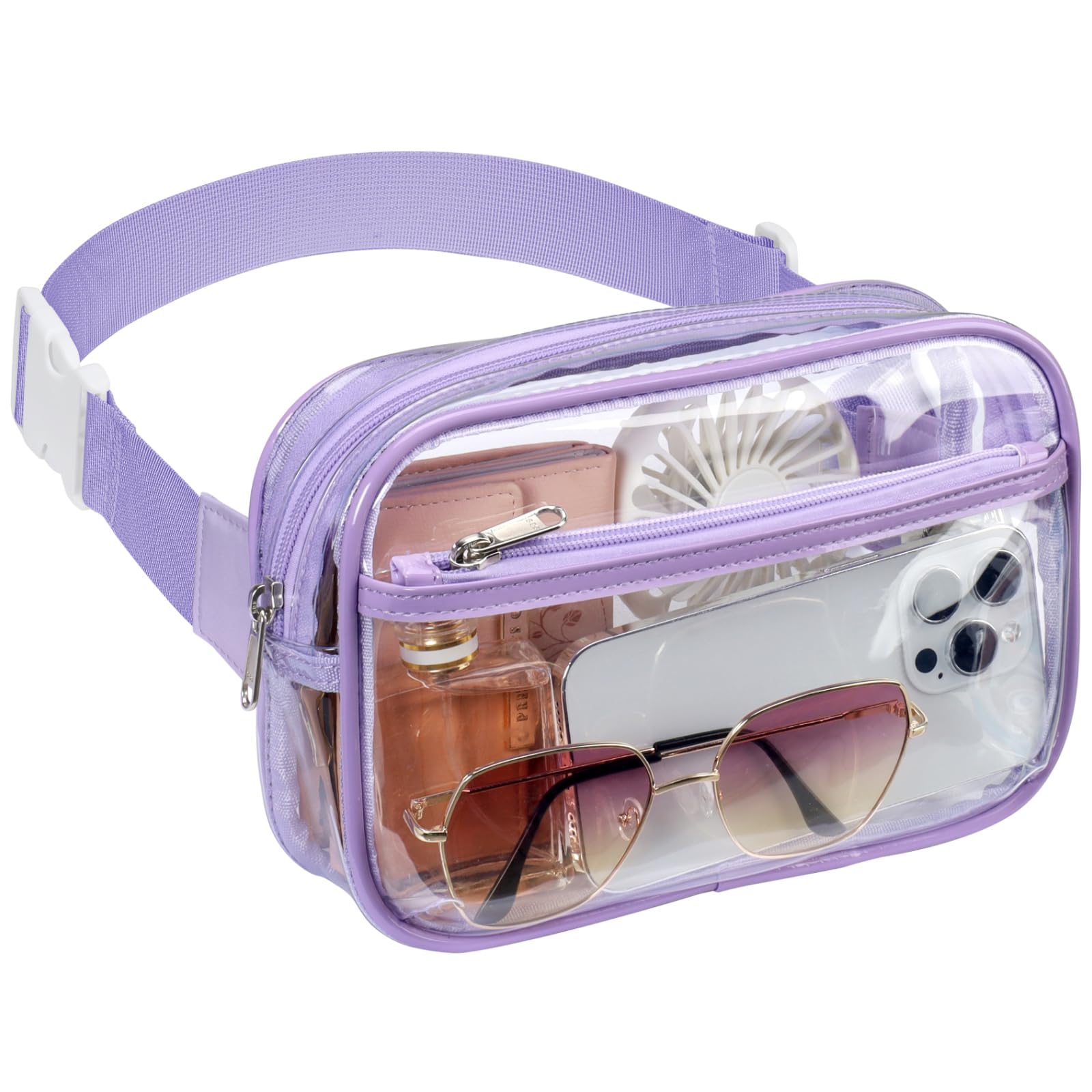 Amazon.com | Packism Clear Fanny Pack Stadium Approved - Plus Size ...