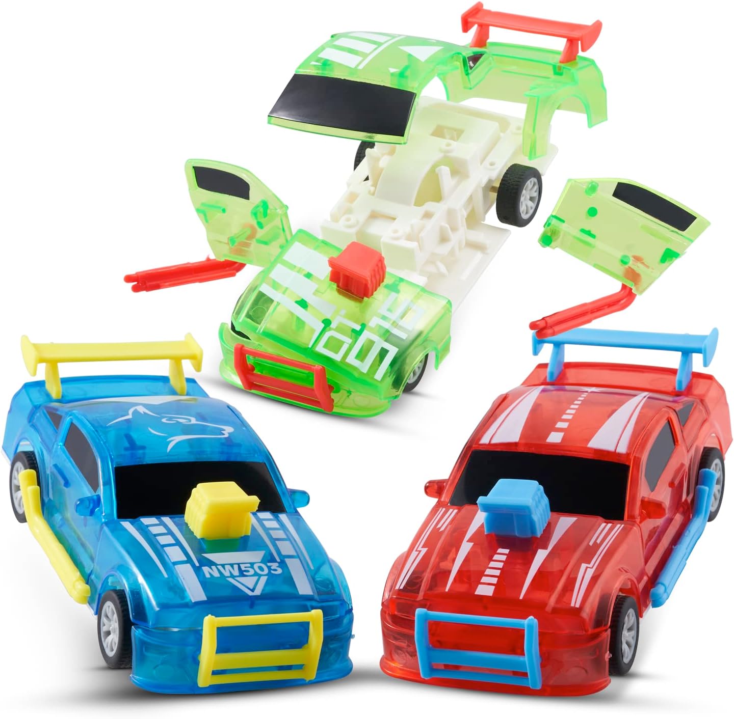 Amazon.com: Chuchik Pull Back Cars Pack of 3 – Birthday Toy Car Set ...