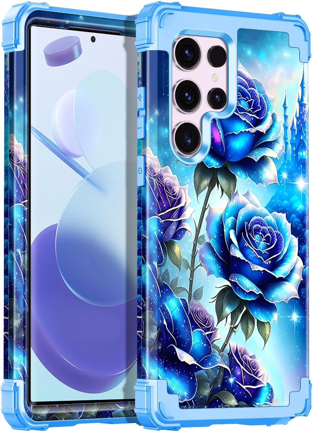 Amazon.com: Miqala for Galaxy S23 Ultra 5G Case,Glow in The Dark Three Layer Heavy Duty ...