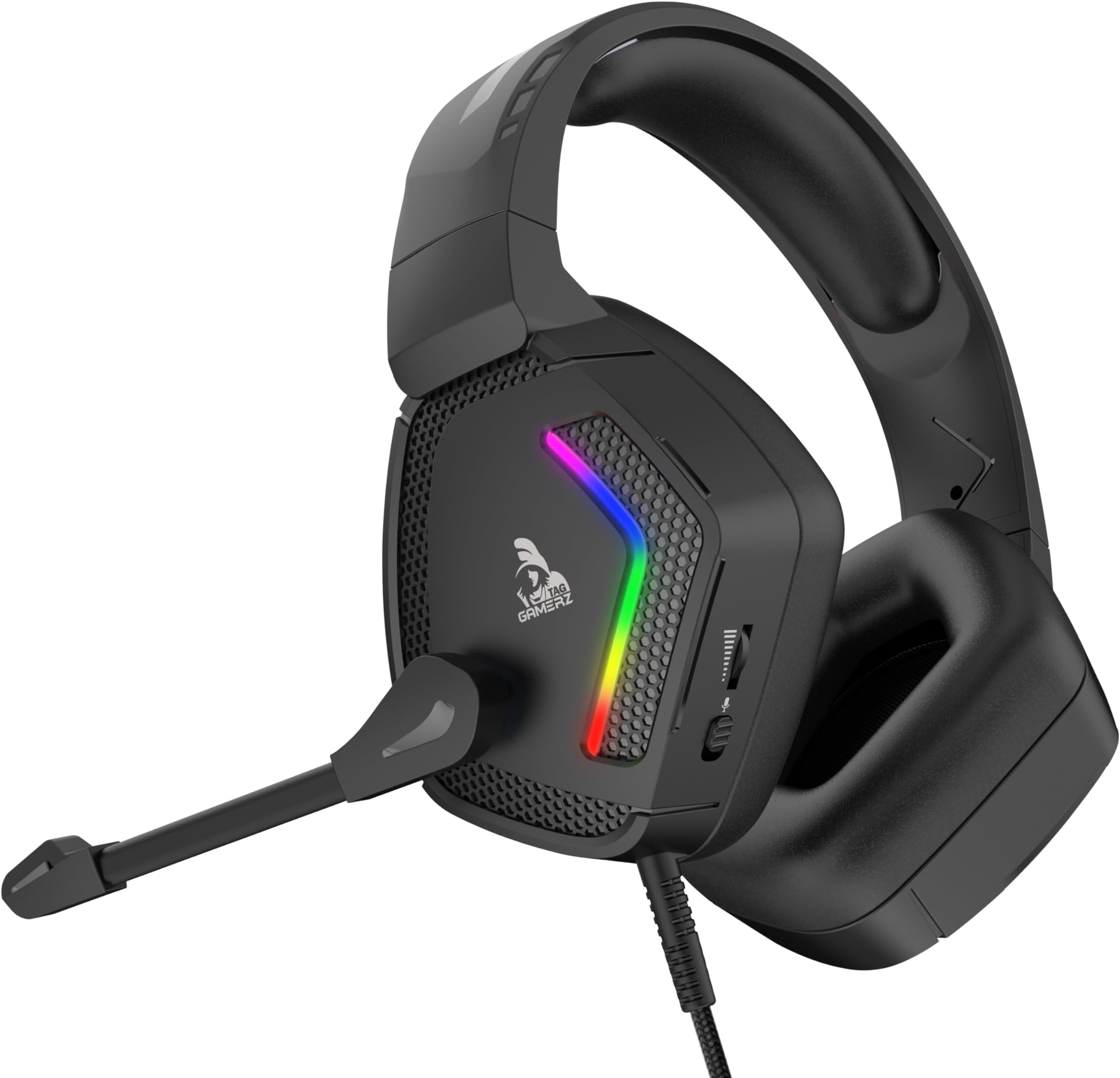 TAG Gamerz Victor RGB Black Over-Ear Gaming Headphone Headset | Soft ...