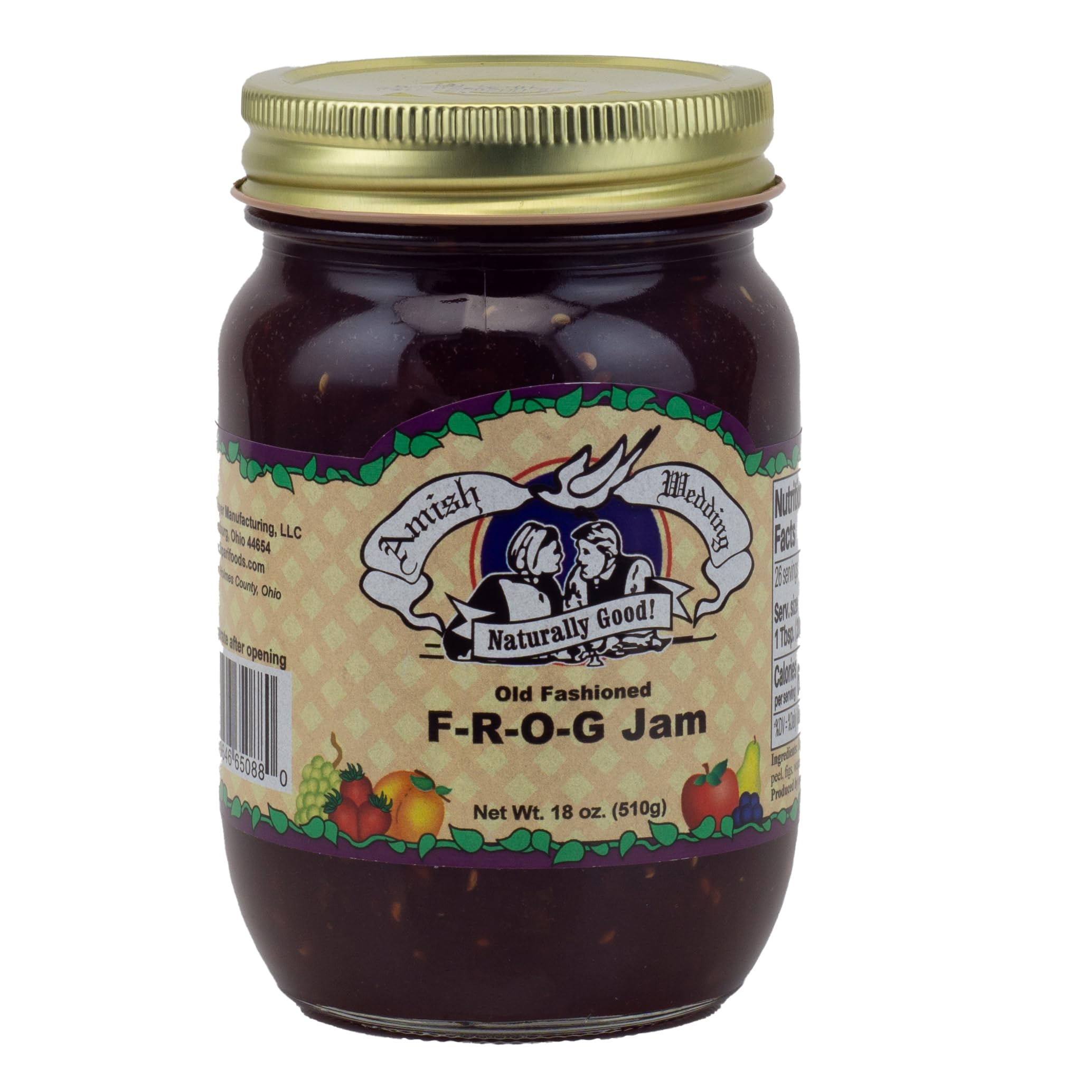 Amazon.com: Amish Wedding F-R-O-G Jam 18oz : Grocery & Gourmet Food