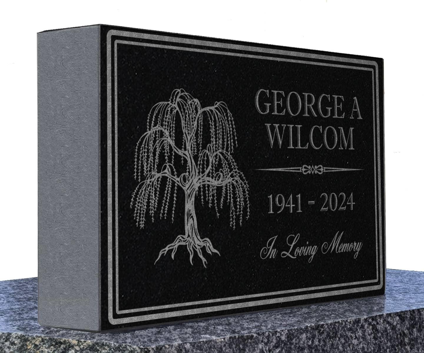 Amazon.com: Personalized Granite Memorial Stone, Plaque for Grave Décor ...