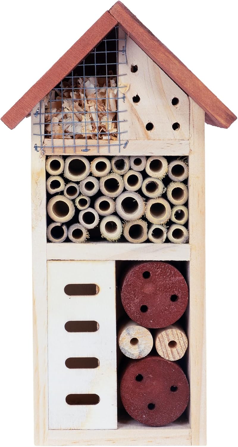 Amazon.com: FUNPENY Wooden Insect House, Insect Hotel with Brush for ...