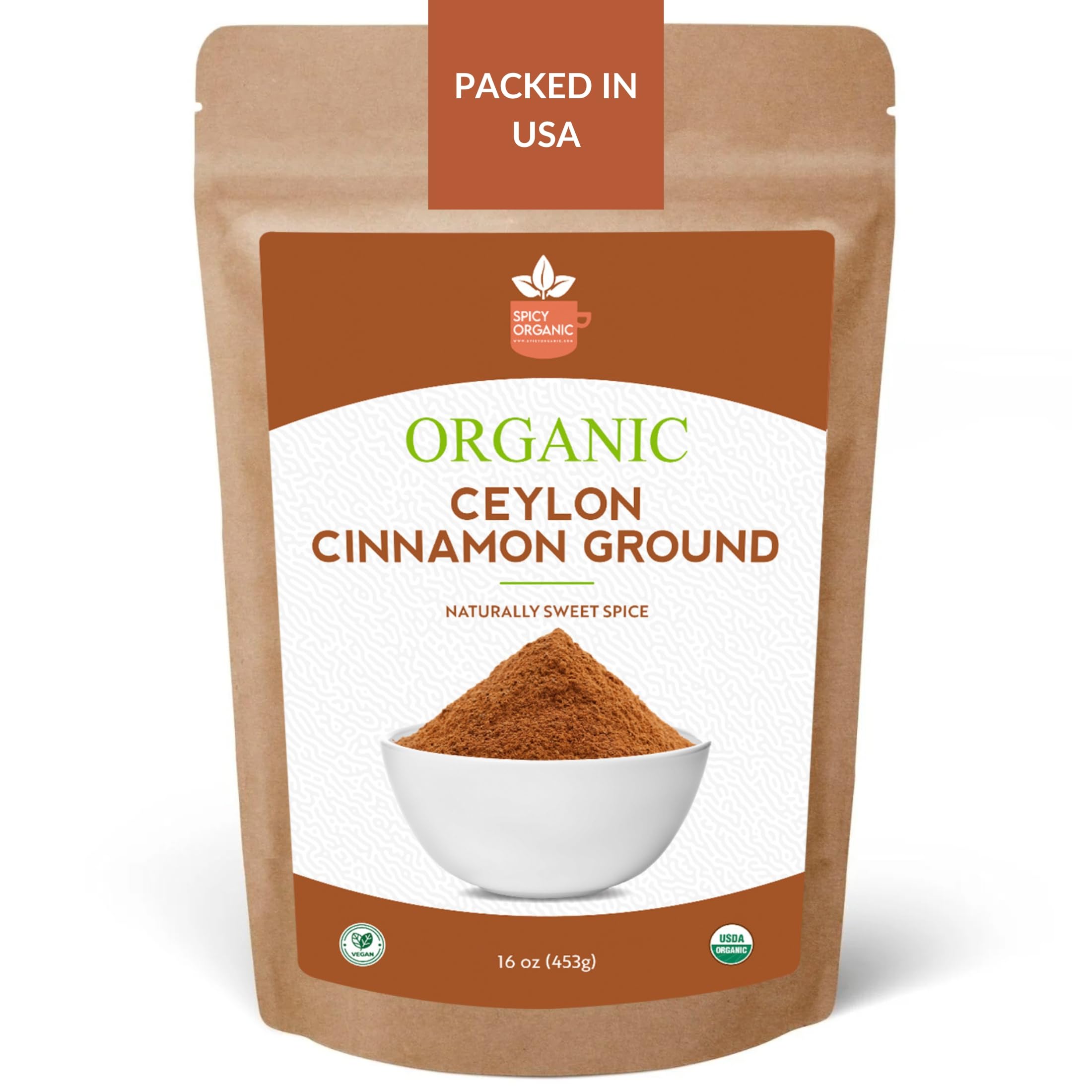 Amazon.com : SPICY ORGANIC Ceylon Cinnamon Powder, 1 lb – Pure ...