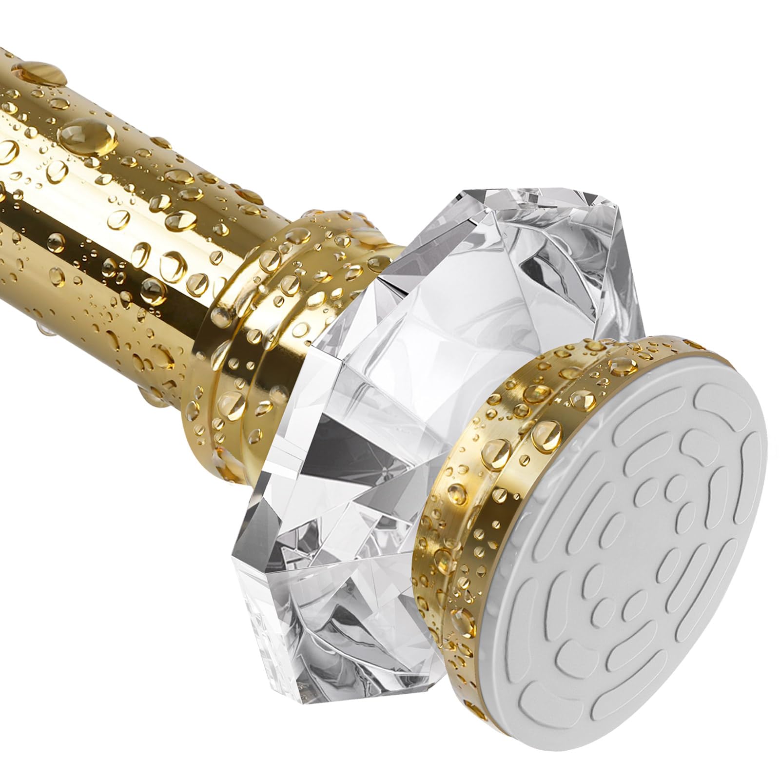 Amazon.com: Emlaoe Gold Shower Curtain Rod 36-68 Inch Adjustable Non ...