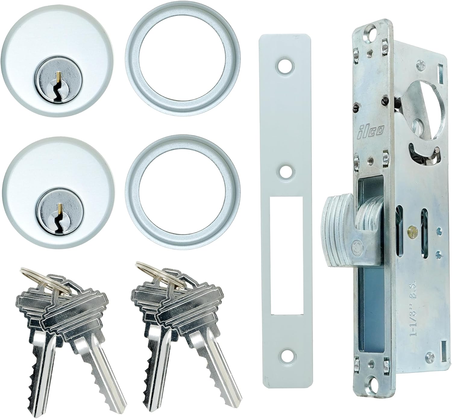 Summit DOORWARE Mortise Cylinder Hook Bolt with Keys | Adams Rite Style ...