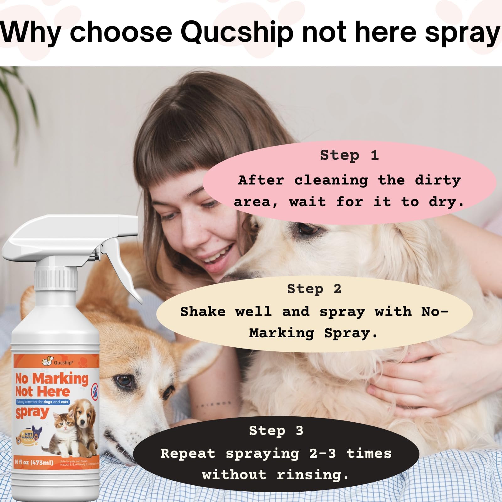 Snapklik.com : Qucship Not Here Dog Spray - A Convenient Way To Manage ...
